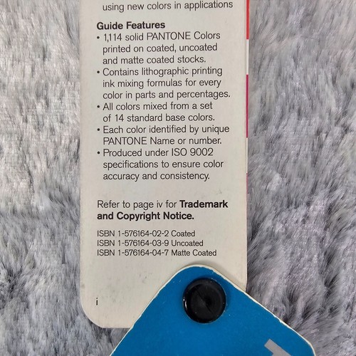 Pantone Color Guide Formula Reference Book Uncoated Solid Coated 2001 ...
