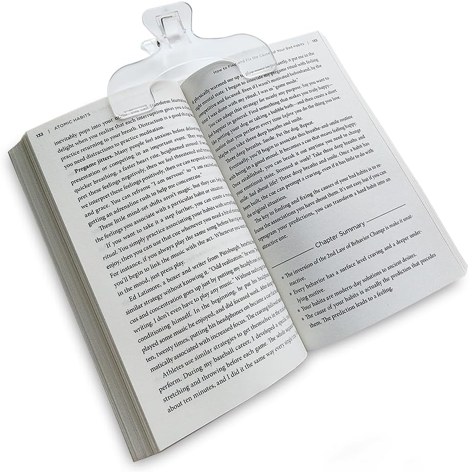 Transparent Book Page Holder for Reading, Book Opener Holder Convenient ...
