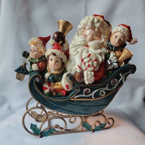 Musical Motion Activated Santa & Elves Sleigh, song Jingle Bells Toy ...