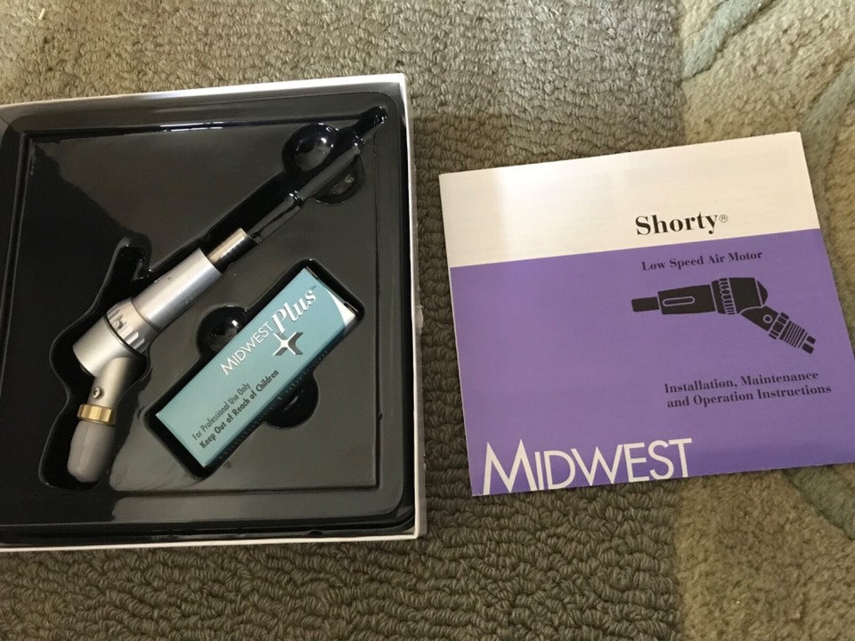 NEW MIDWEST Shorty Air Motor Two-Speed 4 hole 710024D Dental Handpiece ...