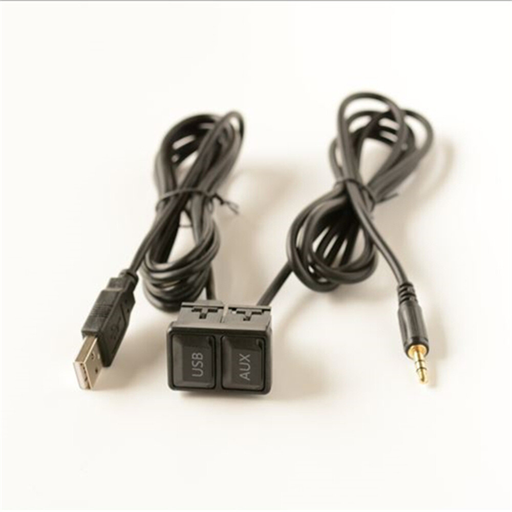 Car Dash Mount AUX USB Port Panel Boat USB Extension Cable With Dust ...
