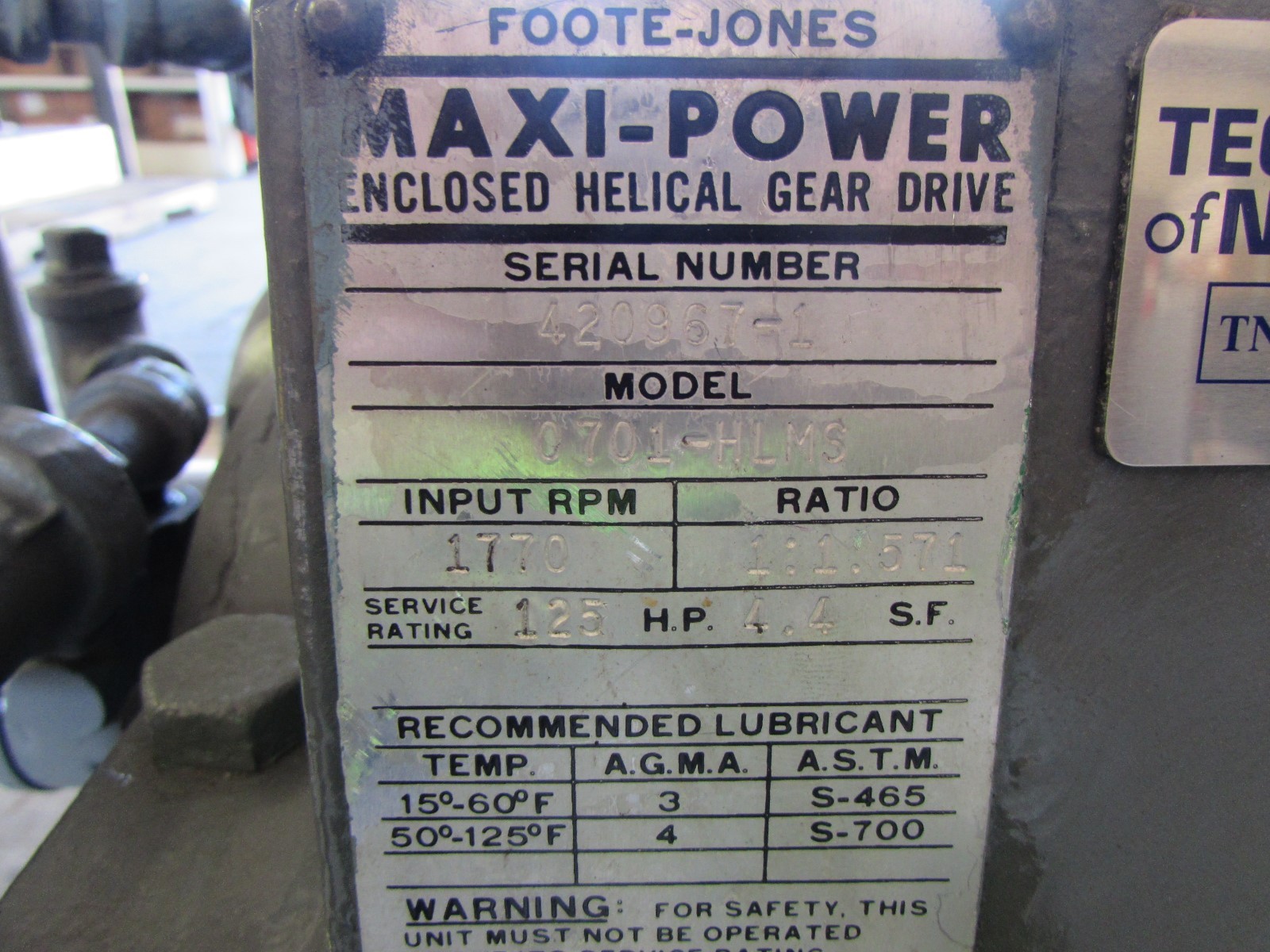 FOOTE JONES MAXI POWER ENCLOSED HELICAL GEAR DRIVE 0701-HLMS REBUILT | eBay