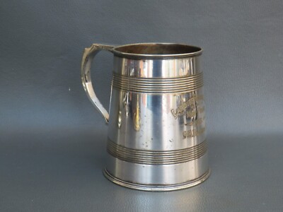 Antique silver plated Cardiff Rowing Club trophy tankard May Fours 1913 ...