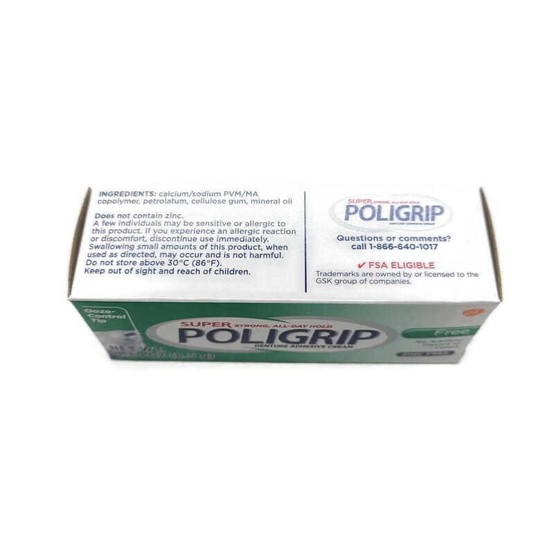 Super Poligrip Denture Adhesive Cream 3 Total New Unopened Free ...