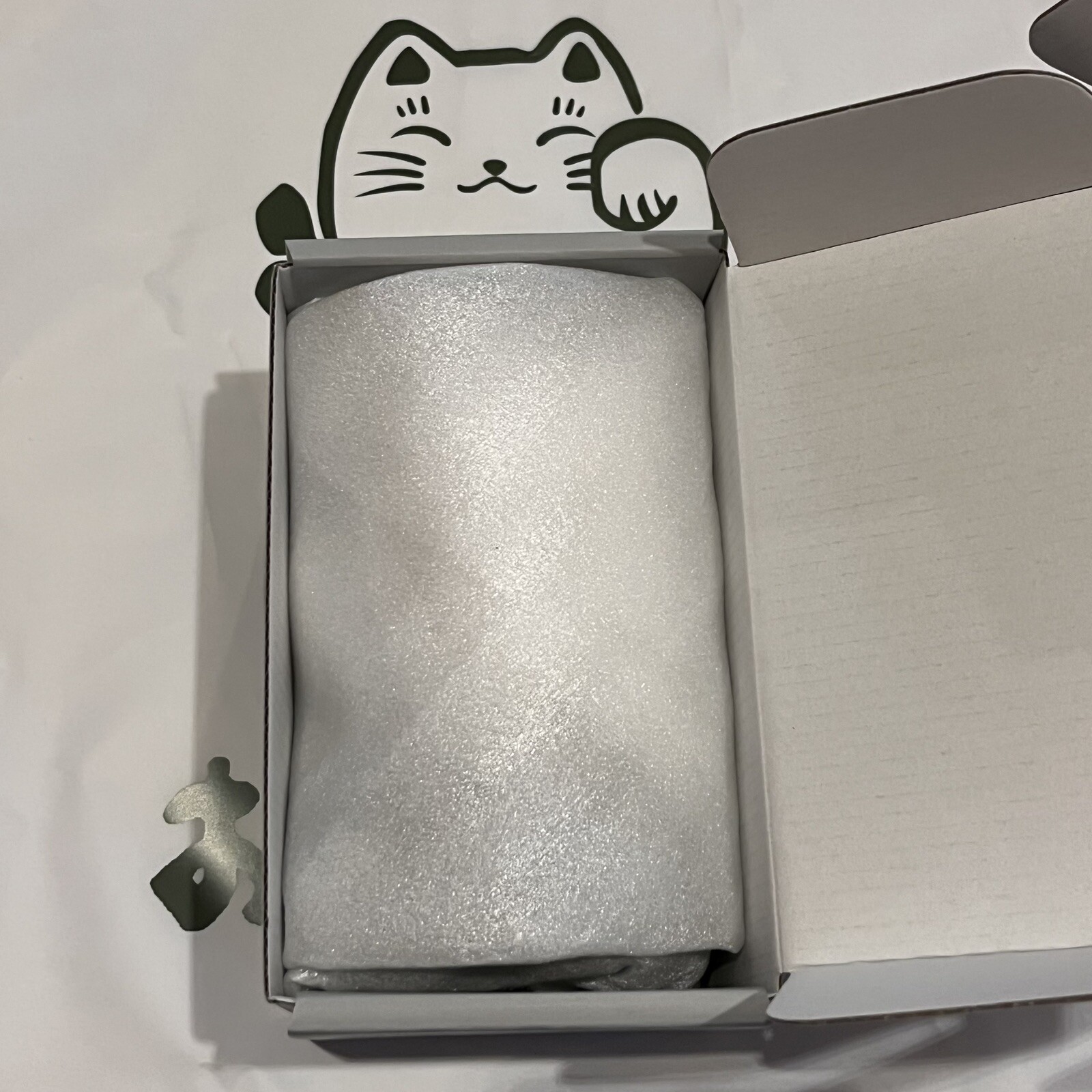 Japanese Hand Painted Lucky Cat SETO Maneki Neko 12cm Blue-Green Sit ...