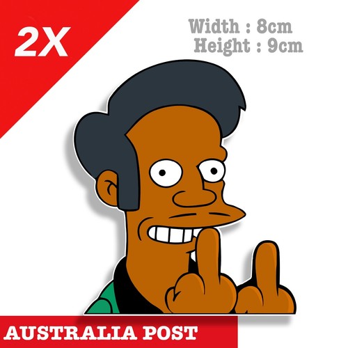 The Simpson, Apu middle Finger Funny Car Window Stickers | eBay Australia