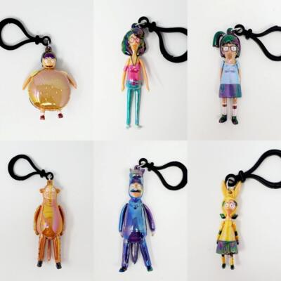 Bob's Burgers Chibi In Motion Complete Set of 6 IRIDESCENT Dangler ...