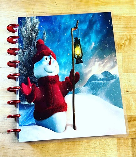 Lamp Post Snowman Christmas Holiday Front/Back Cover Set 4 use w HAPPY ...