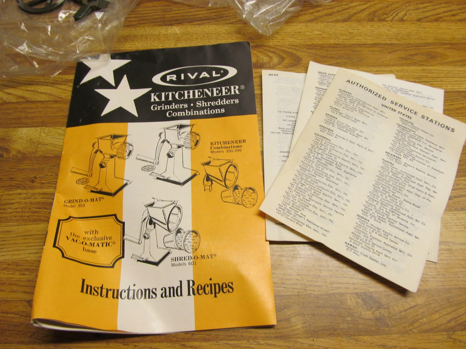 Vintage RIVAL Model 395 Grind-O-Mat / Shred-O-Mat New In Open Box ...