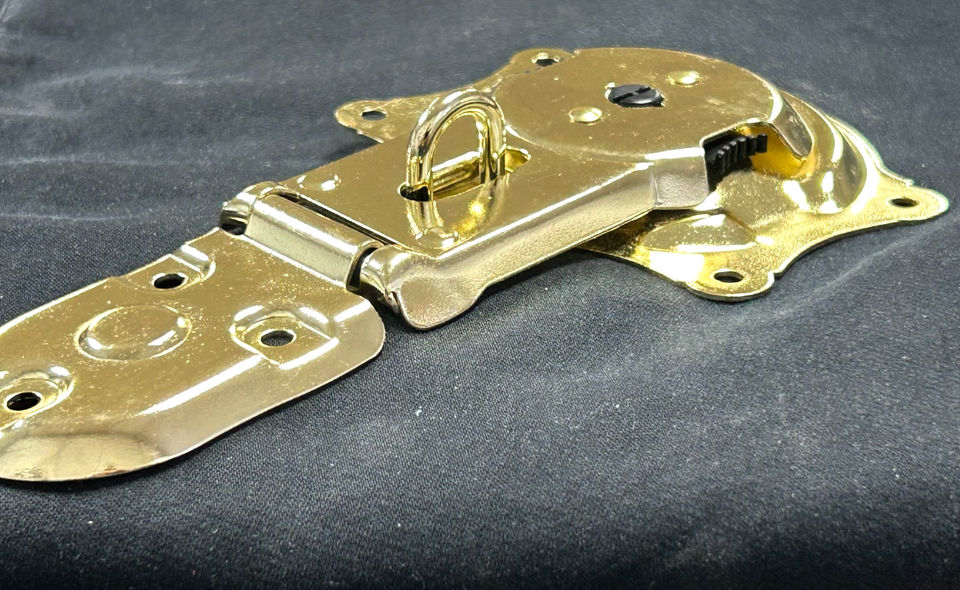 Brass Plated Steamer Trunk Lock Flush Mount with Quick Release Push ...