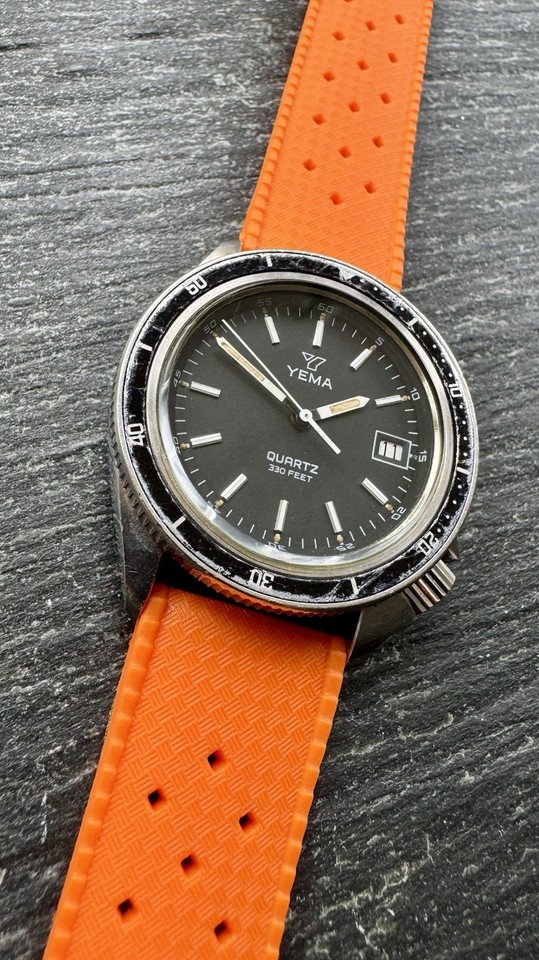 VINTAGE YEMA 333 FEET DIVER QUARTZ MEN WRISTWATCH REF:250374 C:1960’s ...