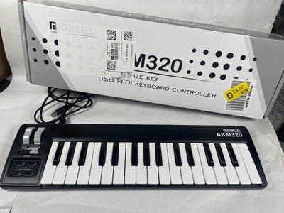Midiplus AKM320 USB MIDI Keyboard Controller 32 Key Mini Keyboard Black ...