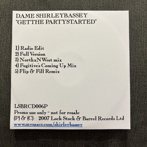 PROMO Dame Shirley Bassey Get This Party Started Club Mixes 2007 Uk Cdr ...