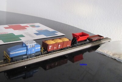 Aus TRIX H0 21523: Zugset mit Henschel DHG 500 + 3 Güterwagen, neu ...