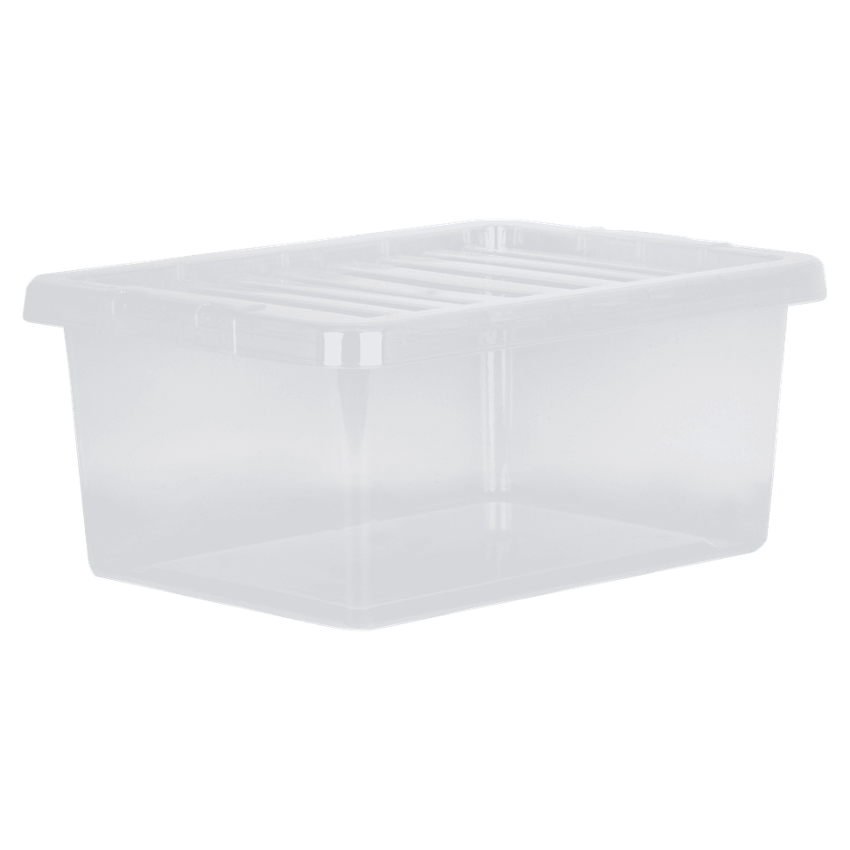 4L-80L Clear Plastic Storage Boxes With Lids Home Office Kitchen ...