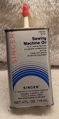 Singer Sewing Machine Oil Handy Oiler Tin Partial | eBay