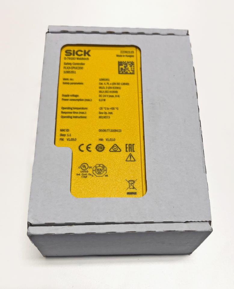 NEW SICK FLEXISOFT SAFETY CONTROLLER 1085351 FLX3-CPUC200 CPUc2 TCP ...