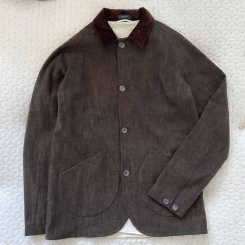 Drake's (38) Wool-Cotton Two Pocket Chore Barn Jacket Men’s NWOT Brown ...