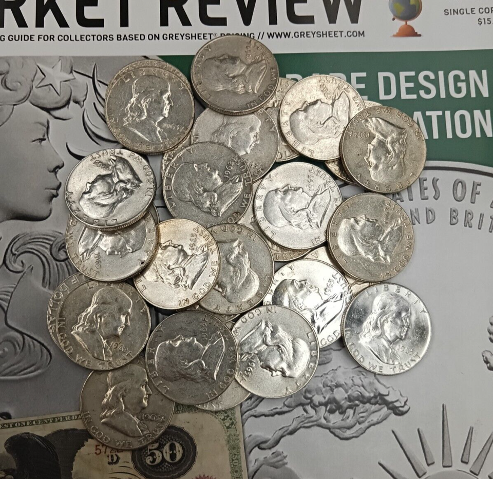 Silver 90% Franklin Half Dollar lot of 8 Random coins TP-7907 | eBay