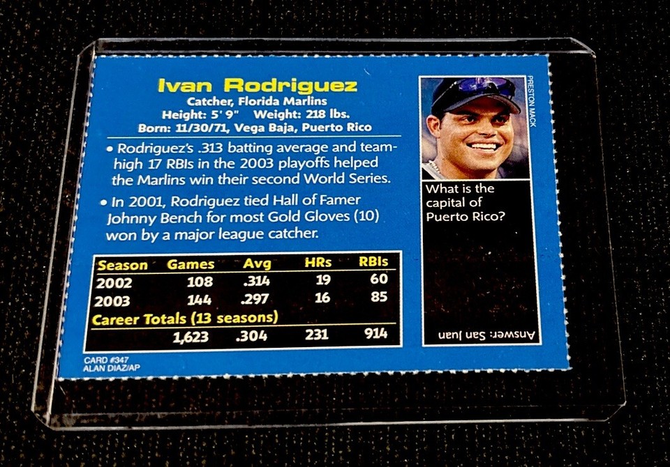IVAN RODRIGUEZ Rare Florida Marlins 2004 MLB Sports Illustrated for ...