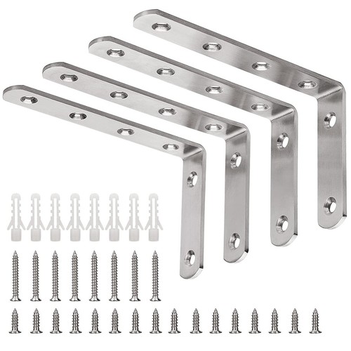 YUMORE L Bracket, 5" x 3" Max Load: 35lb/15KG Heavy Duty Stainless ...
