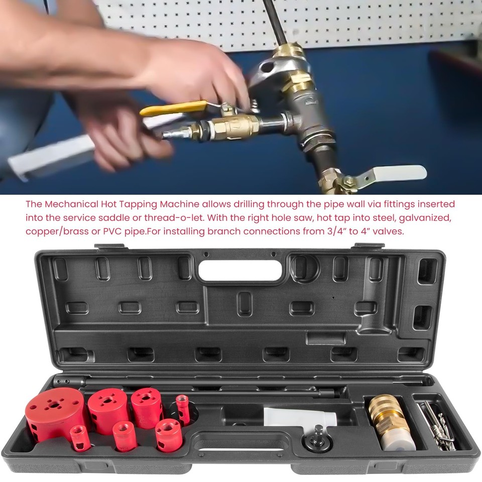 for NPT Tool 08350 DM3MECH Mechanical Hot Tap Tapping Machine Complete ...