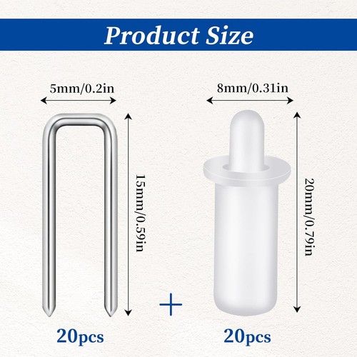 40 Pieces Plantation Shutter Repair Tool Set 20 Pcs Louvers Staples and ...