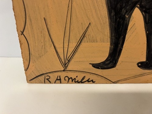 Outsider Folk Art Painting By Georgia Artist RA Miller Of Two Indians ...