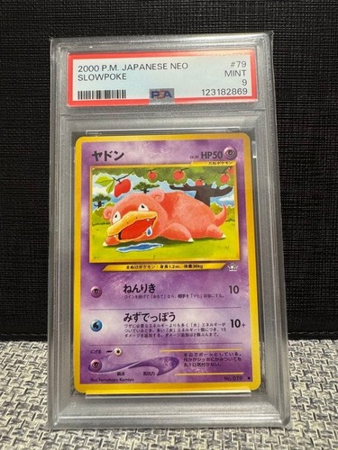 Rare Pokemon Card Slowpoke PSA 9 Japanese Neo Genesis #79 | eBay