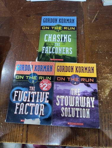Gordon Korman- On the Run- books 1, 2, &, 4 | eBay