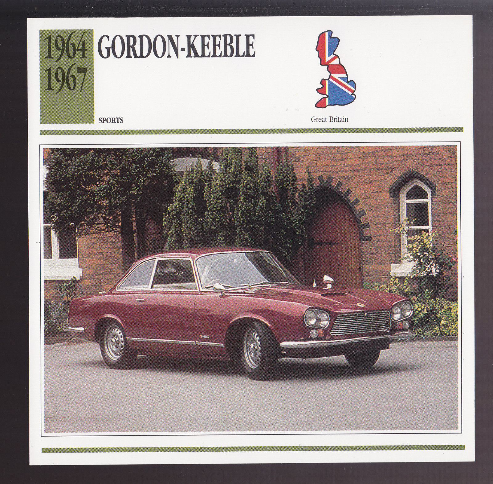 1964-1967 Gordon-Keeble (John&Jim) 2+2 Coupe Car Photo Spec Sheet Info ...