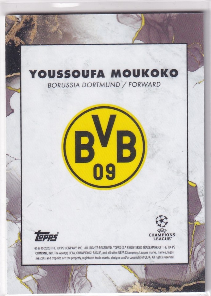 Topps 2023 Inception Champions League No. Youssoufa Moukoko Holo Star ...