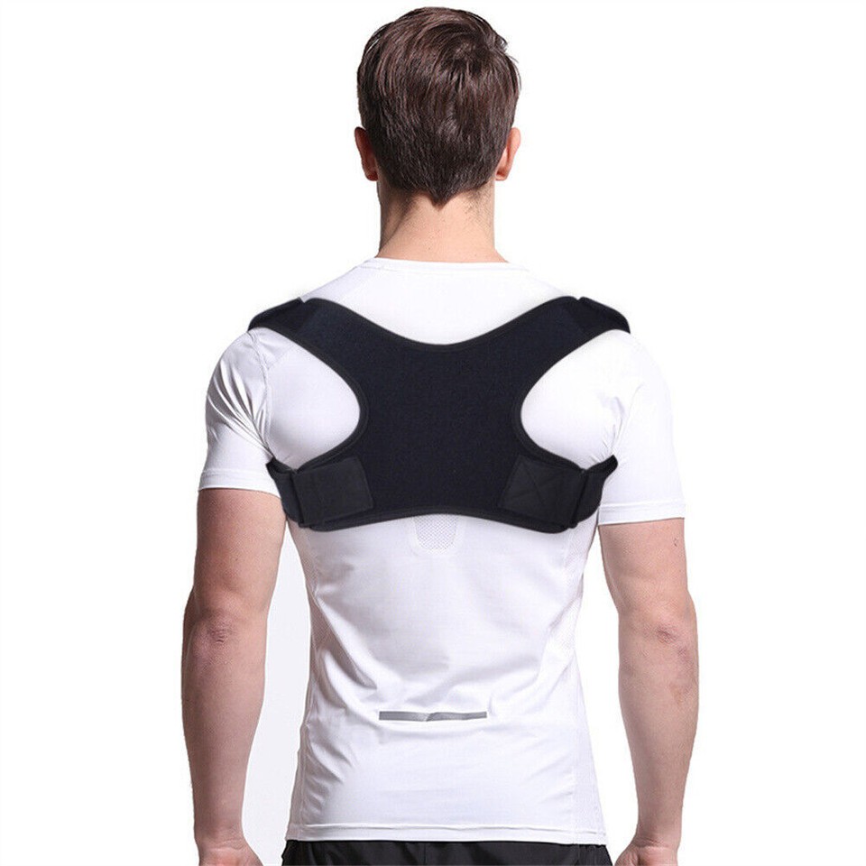 Back Posture Corrector Shoulder Straight Support Brace Belt Therapy Men ...