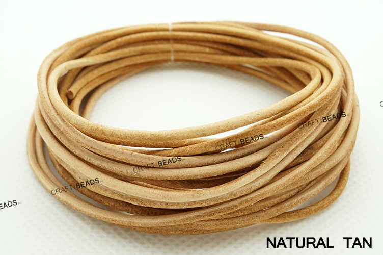 1mm 1.5mm 2mm Genuine Round Cowhide Leather Cord Bracelet String ...