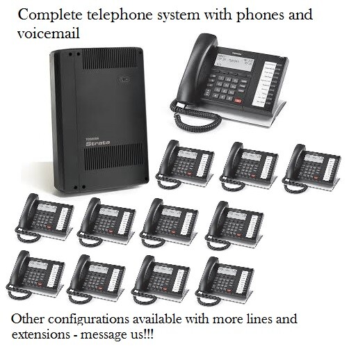 Refurbished Toshiba CIX40 phone system (12) DP5022SDM phones, Voicemail ...