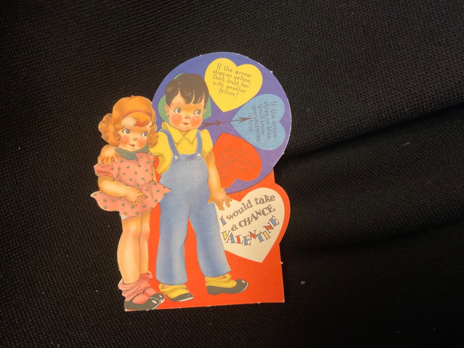 Vintage Take A Chance Valentine Card c. 1920s Carrington unsigned | eBay