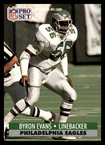 1991 Pro Set #615 Byron Evans Philadelphia Eagles Football Card NM | eBay