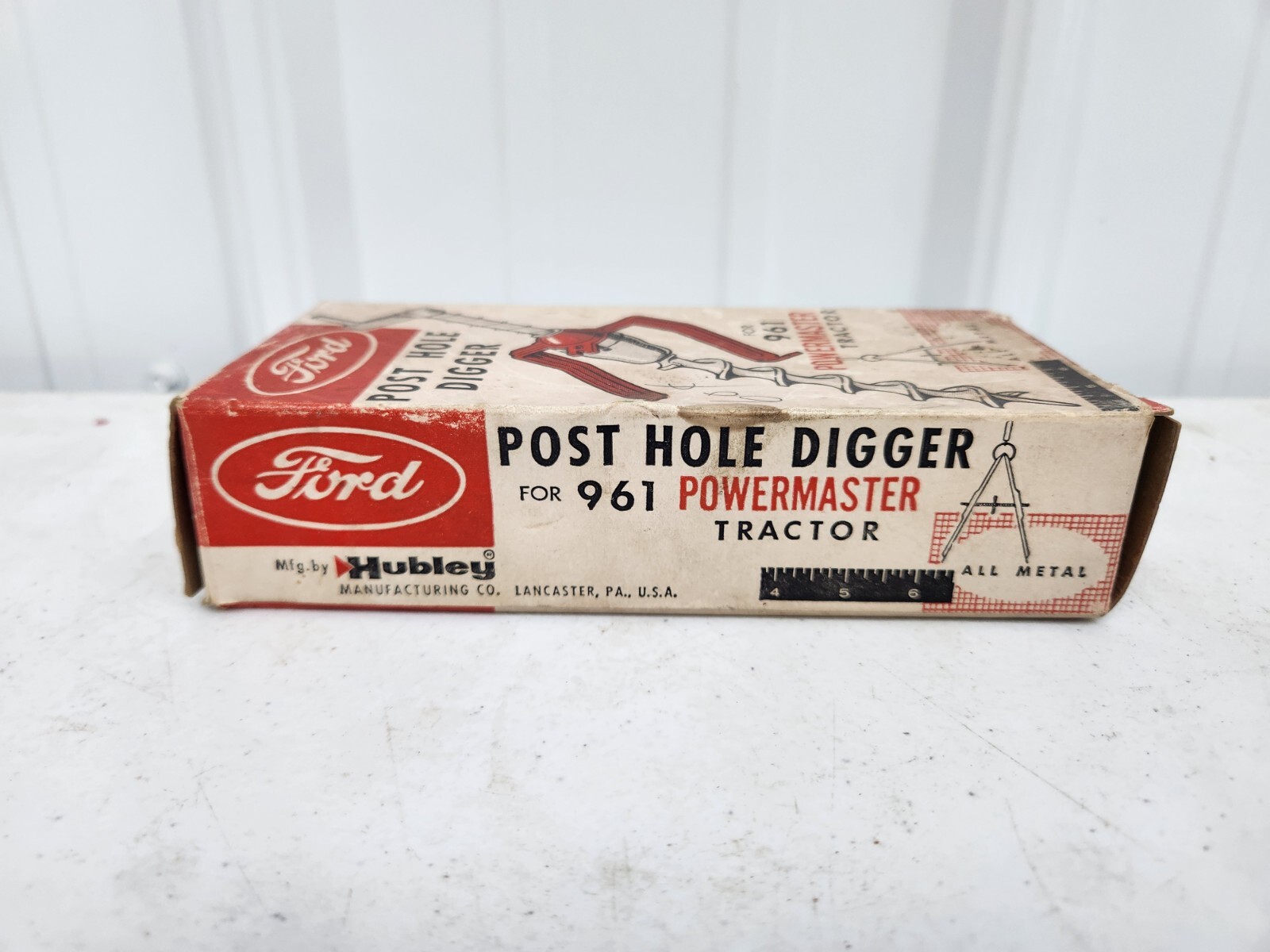 Vintage Original 1/12 Hubley Ford Post Hole Digger Toy With Box Farm ...