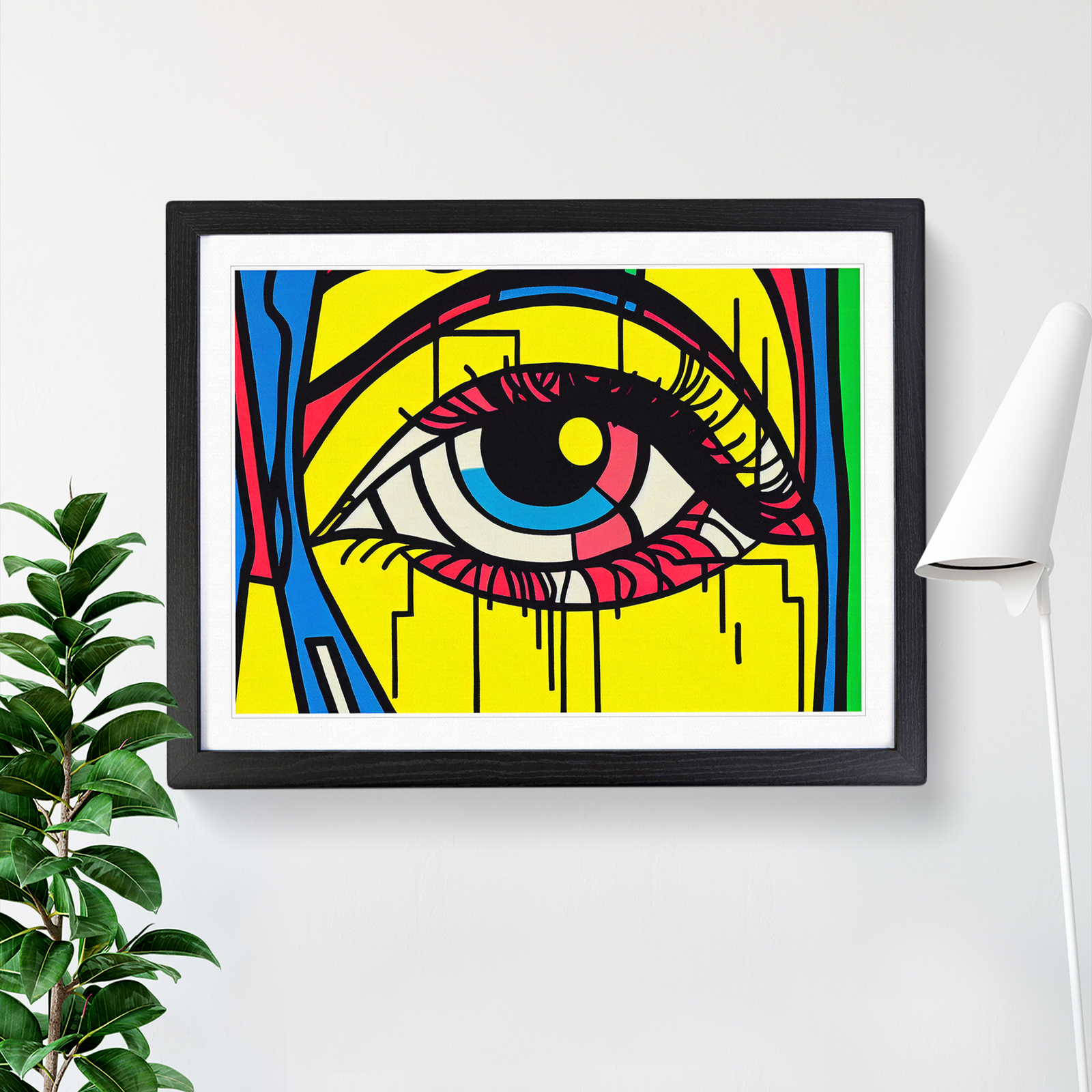 Human Eye Pop Art Abstract Wall Art Print Framed Canvas Picture Poster ...