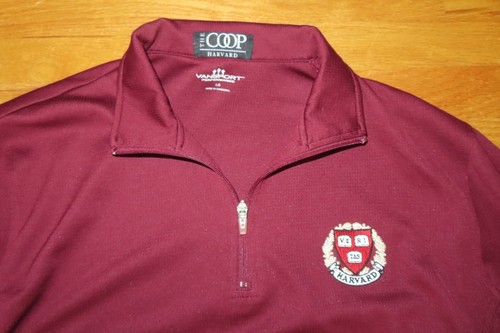 The Coop Label HARVARD CRIMSON UNIVERSITY Zippered LG Long Sleeve Warm ...