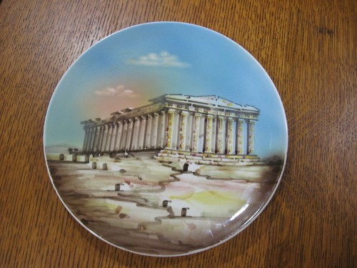 Vintage Parthenon Hand Painted/Made in Greece Souvenir Plate | eBay