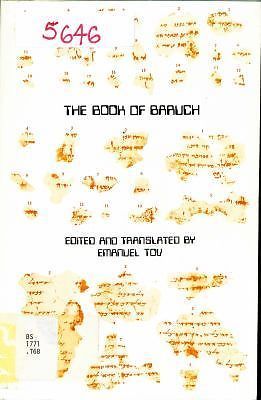 Book of Baruch by Emanuel Tov (1975, Trade Paperback) for sale online ...