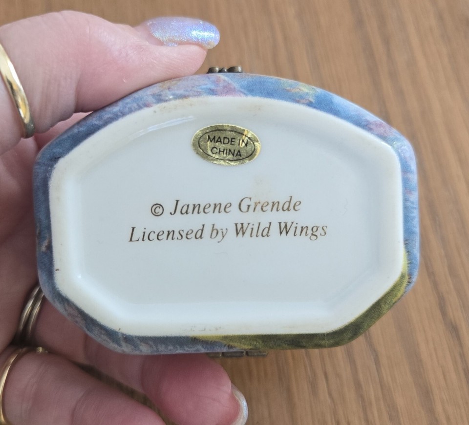 Janene Grende Licensed By Wild Wings Trinket Box Jewelry Bald Eagle ...