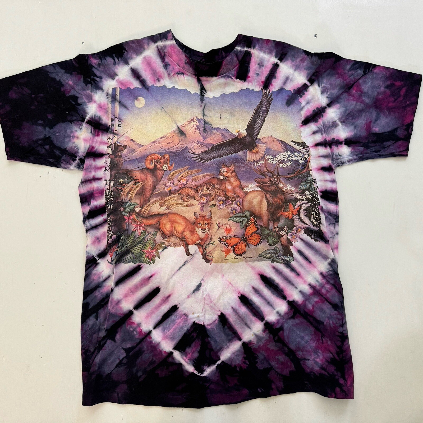 Vintage Lisa Chapman Graphics Nature Wildlife Purple … - Gem