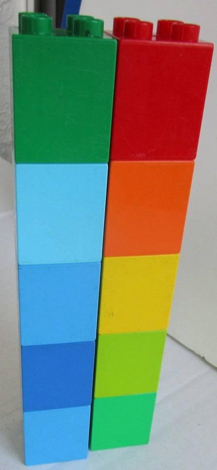 Lego Duplo Numbers 1 2 3 Blocks Bricks 10 Pieces Lot Learn Counting Fun ...