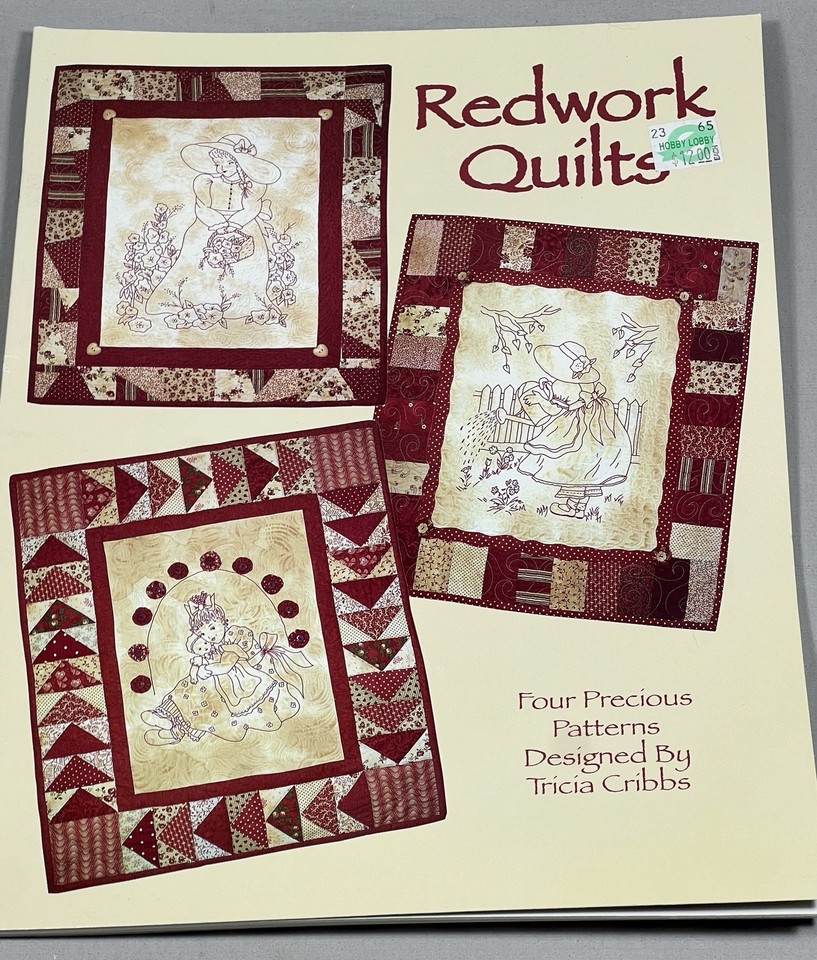 Redwork Quilts Books 1 and 2 by Tricia Cribbs Full Size Patterns ...
