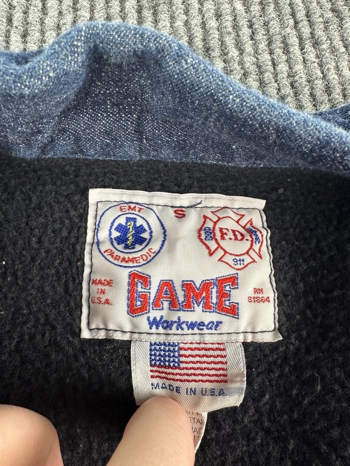 Vintage Game Job Shirt Mens S Navy Blue EMT NJ Health Rescue Squad ...
