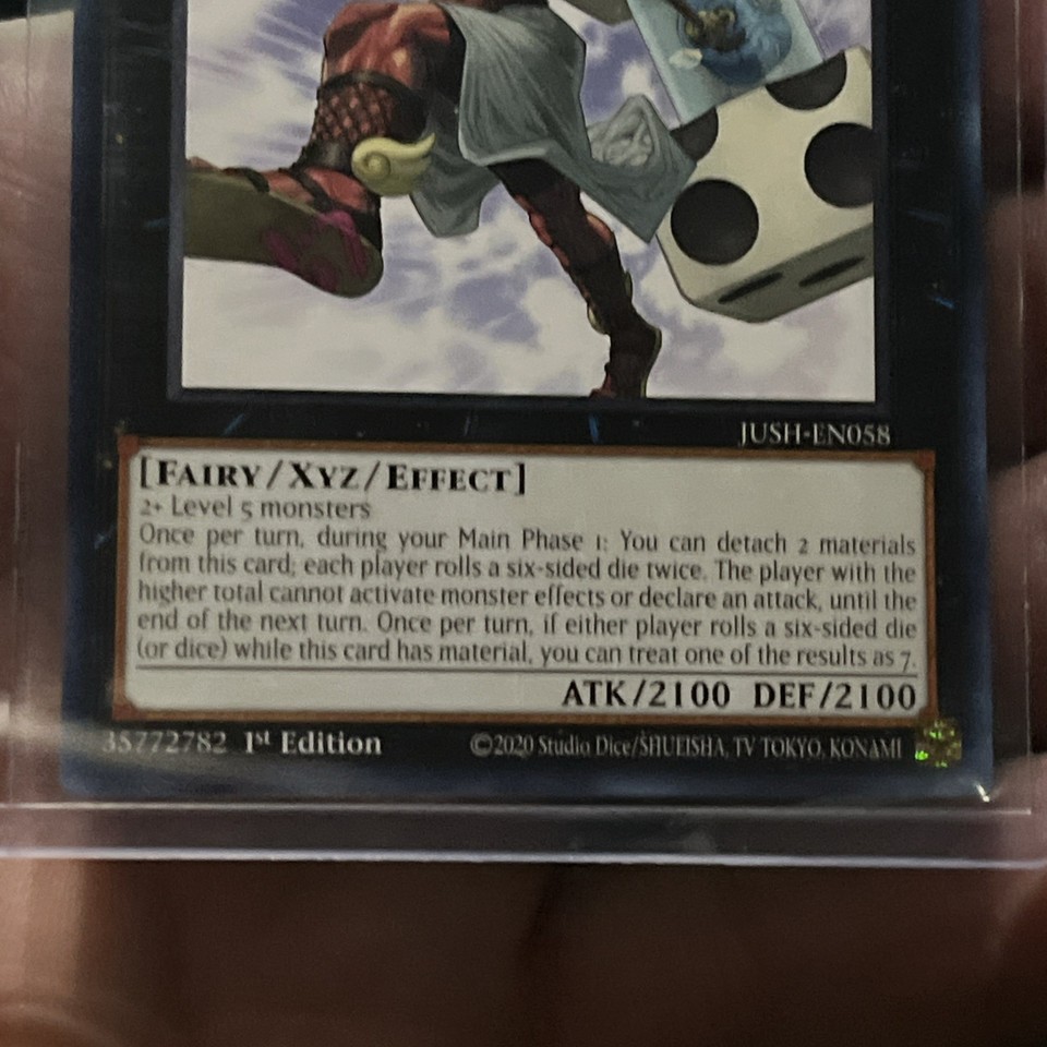 YUGIOH NUMBER 67: PAIR-A-DICE SMASHER COLLECTOR RARE JUSH-EN058 1ST ED ...