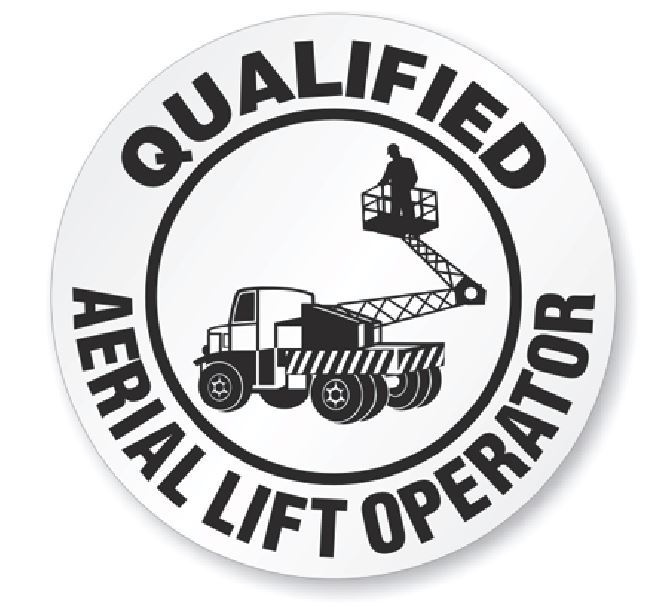 Qualified Aerial Lift Operator Hard Hat Decal Hardhat Sticker Helmet ...