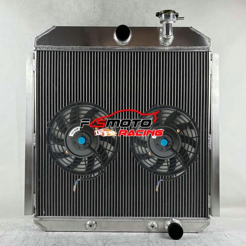 3 Row Aluminum Radiator+Fans For 1955 1956 1957 1958 1959 GMC Pickup ...
